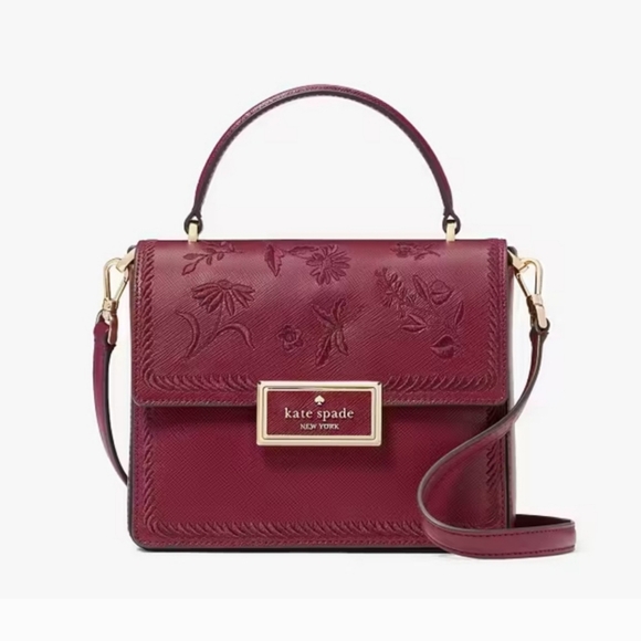 kate spade | Bags | Kate Spade Reegan Botanical Embroidered Top Handle ...